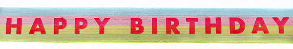 Bright Birthday Stripe - Cream City Ribbon