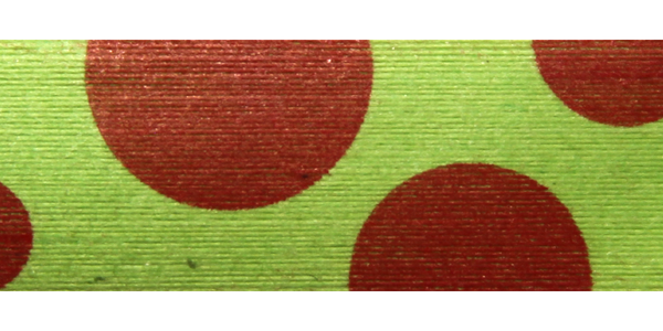 Red Hot Dot on Lime - Cream City Ribbon